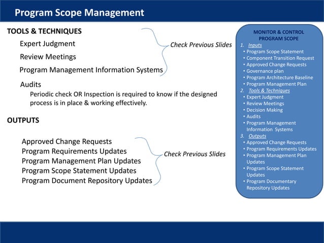 Program management scope management | PPT