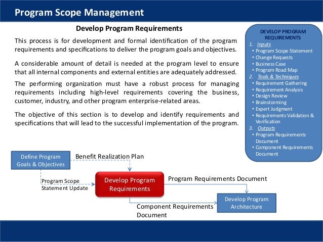 Program management scope management
