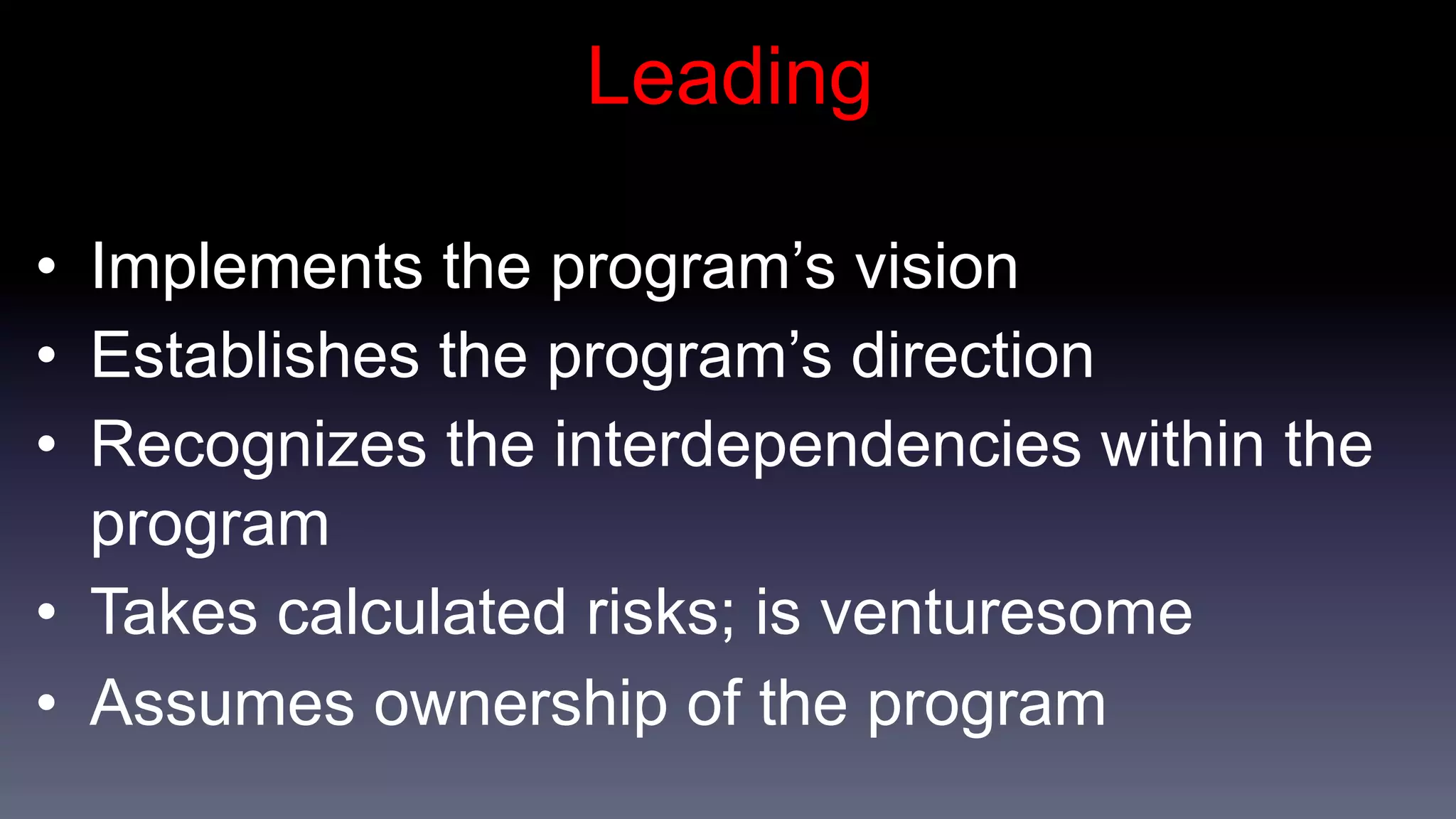 Program management skills | PDF | Career Planning | Careers