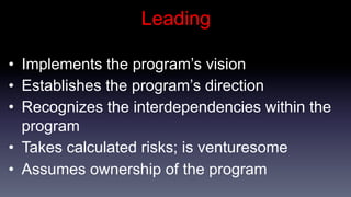 Program management skills | PDF | Career Planning | Careers