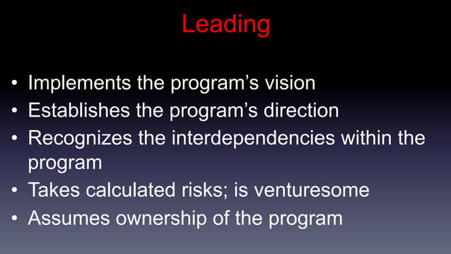 Program management skills | PDF | Career Planning | Careers