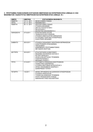 ΠΡΟΓΡΑΜΜΑ ΠΑΝΕΛΛΑΔΙΚΩΝ 2011 | DOC