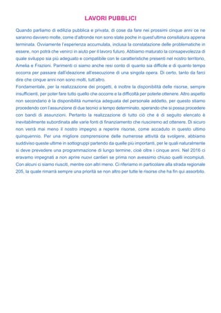 Programma Per Amelia 2021 2026 | PDF