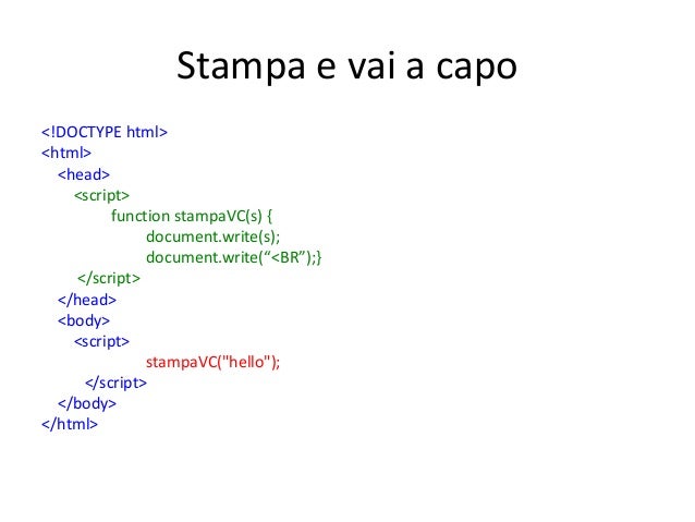 Programmare con javascript Programmare con javascript