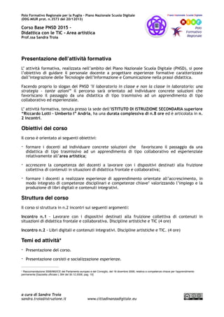 Programma corso avanzato_lingue straniere PNSD 2015 | PDF