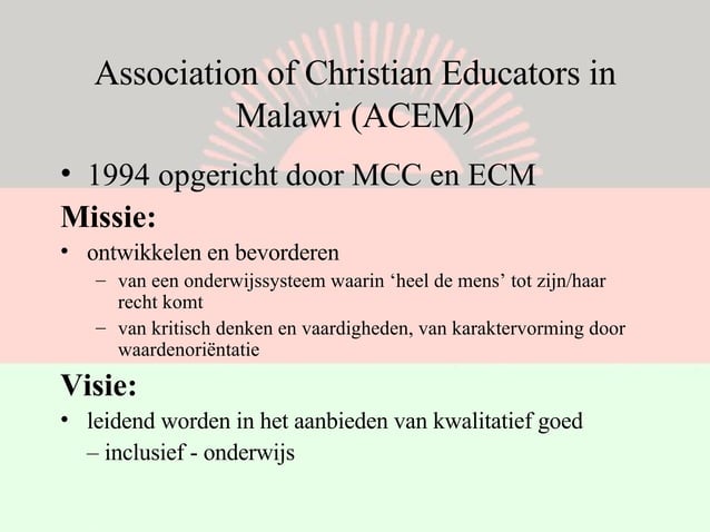 Programmatic approach Malawi nov2007 | PPT