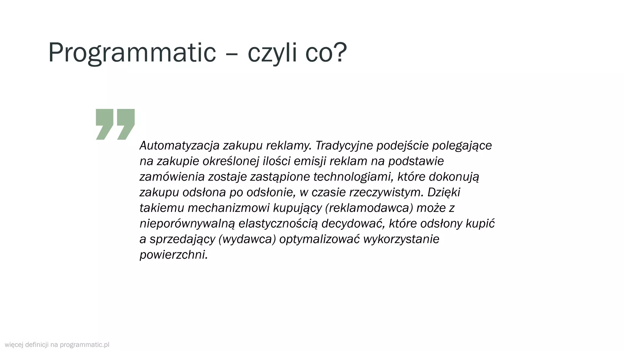 Programmatic 101 [PL] | PDF