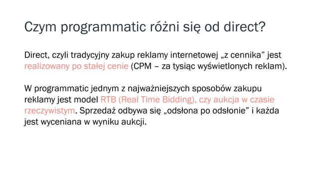 Programmatic 101 [PL] | PPT