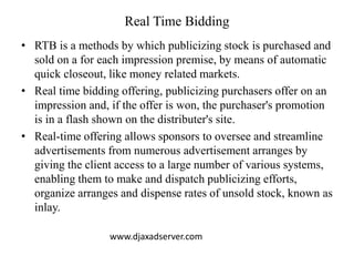 Programmatic adserver with ssp, dsp and open rtb exchange | PPTX