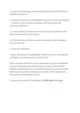 What is Programmatic Advertising? Complete Life cycle of Advertising | PDF