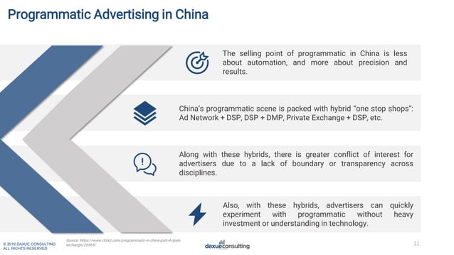 Programmatic advertising in china by daxue consulting | PPT