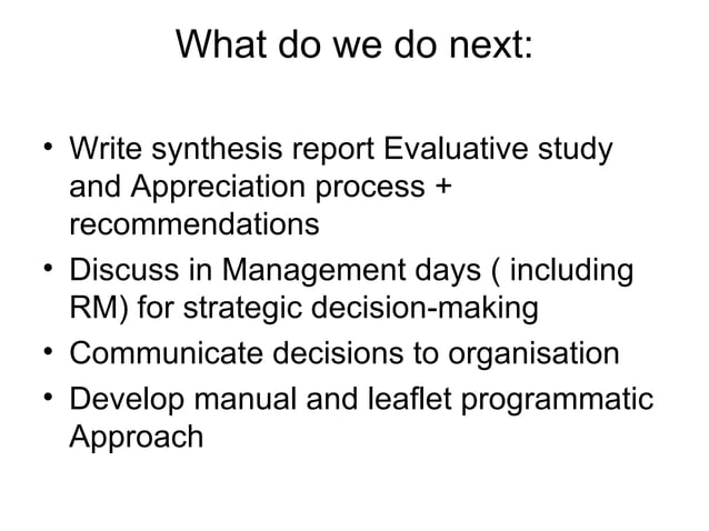 Programmatic approach (appreciation process - Feb. 2010) | PPT