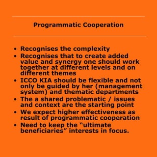 Programmatic approach - facilitators ws Okt. 2009 | PDF