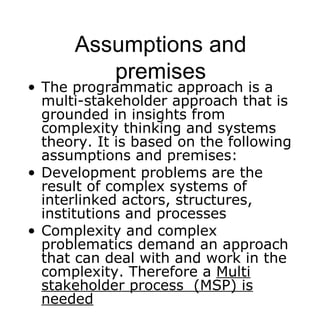 Programmatic approach: External presentation may 2011 | PPT