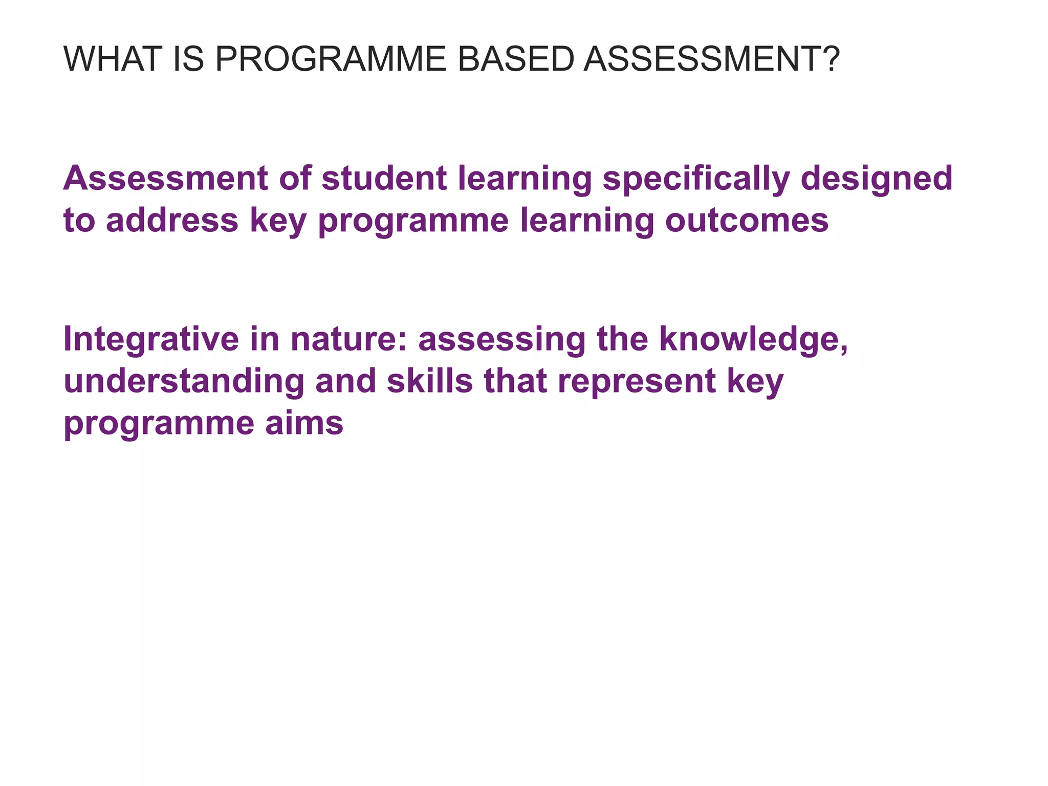 2.5 Programmatic assessment | PPTX