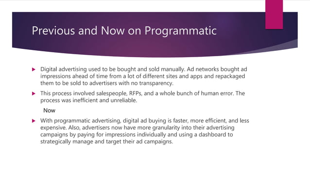 Programmatic buying | PPTX | Business | Business and Finance