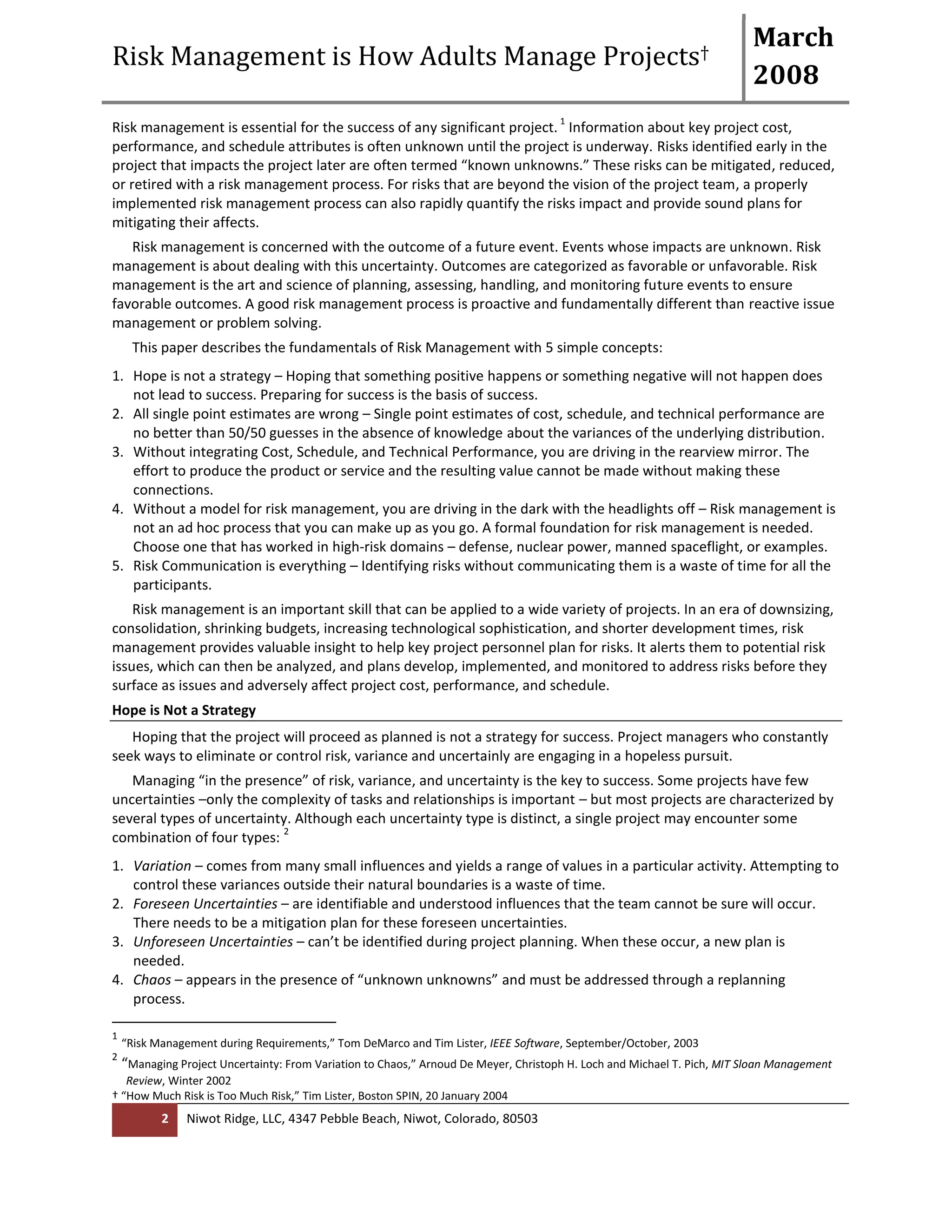 Programmatic risk management | PDF | Business | Business and Finance