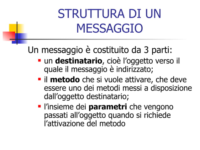 Programmazione ad oggetti | PPT
