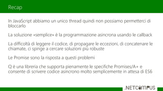 Programmazione asincrona in java script | PPTX | Web Development | Internet