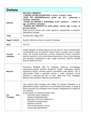 Programmazione di classe 3B ottobre 20111 per blog | PDF