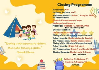 programme for national learning camp 204 | PPT