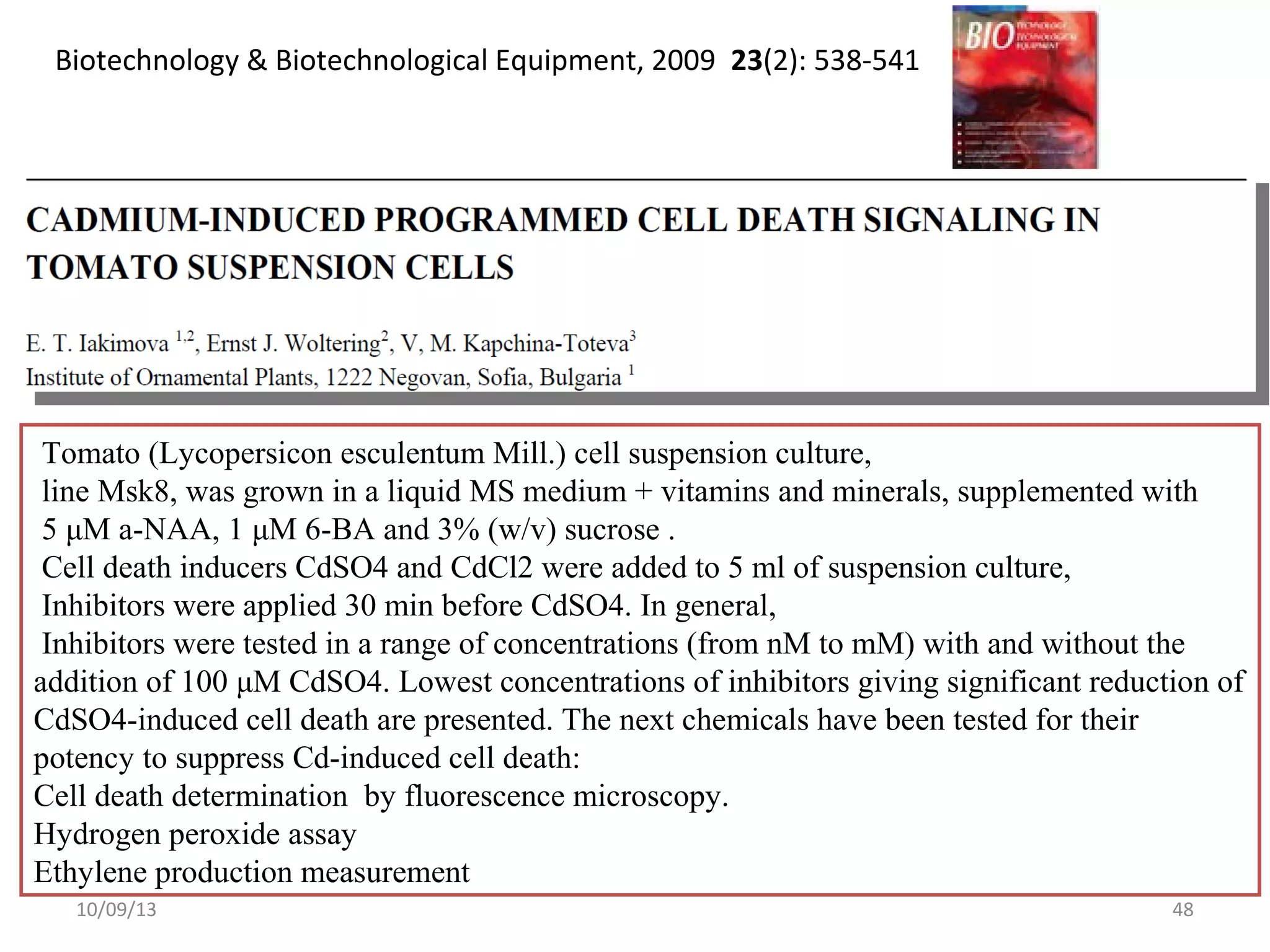 Programmed cell death in plants by shivanand b. koppad | PPT