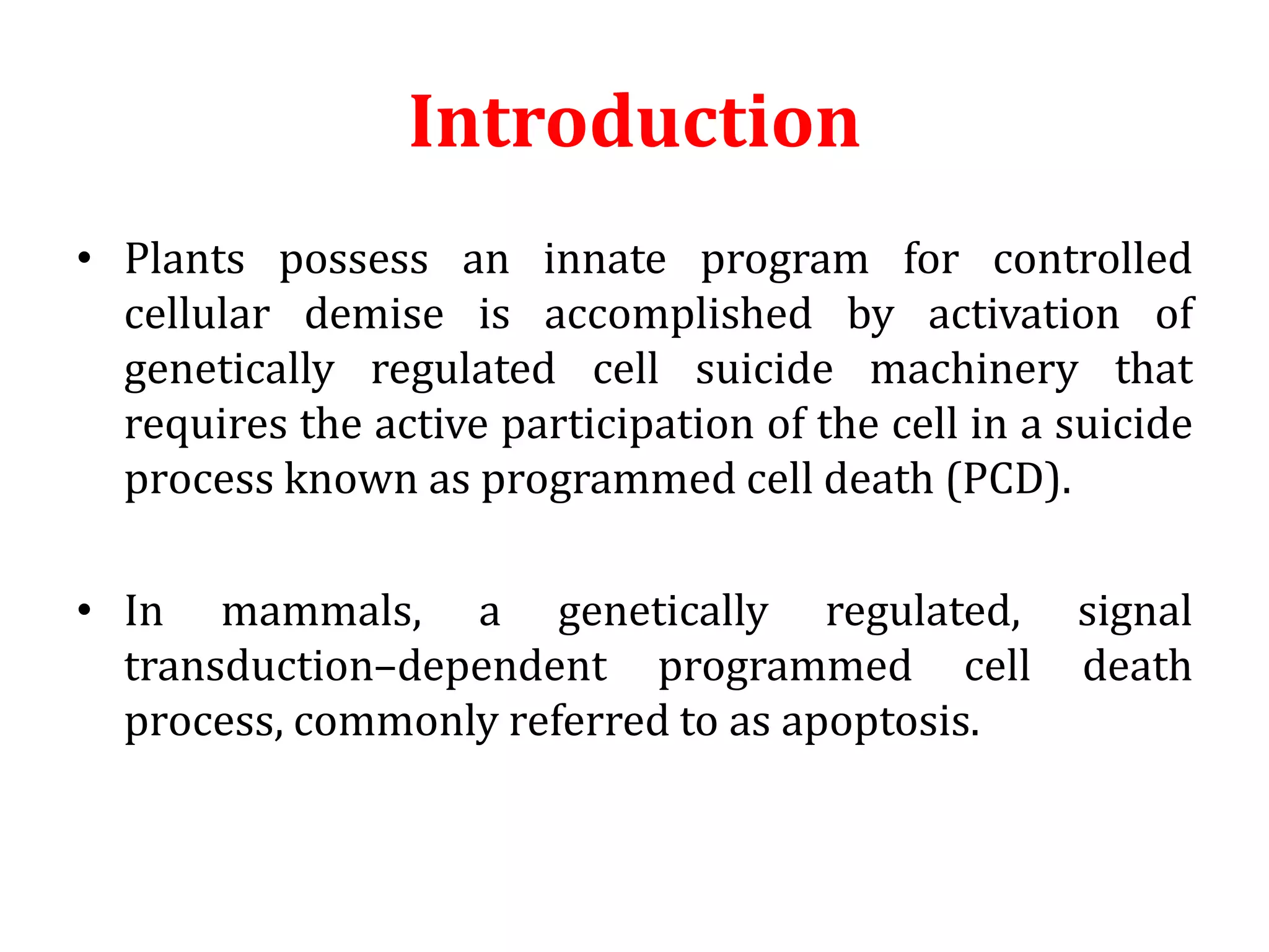 Programmed cell death (pcd) | PPTX