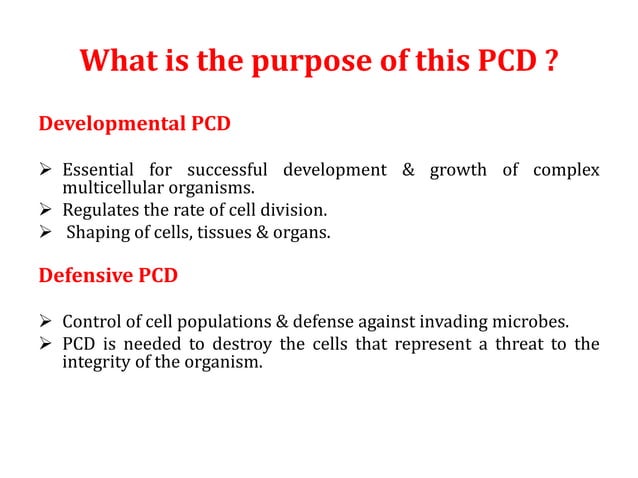 Programmed cell death (pcd) | PPTX | Biological Sciences | Science