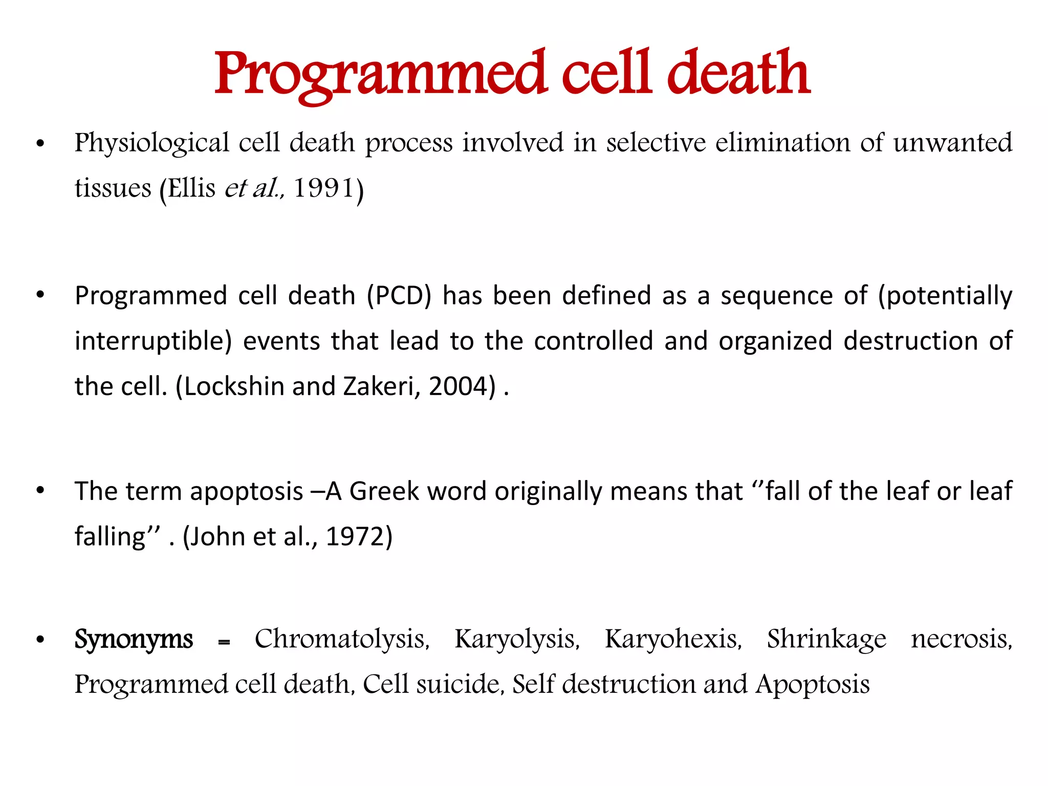 Programmed cell death (pcd) in plants | PPTX