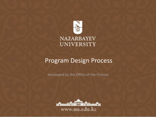 Programme Design @ NU | PPTX