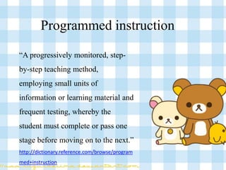 Programmed instruction | PPT