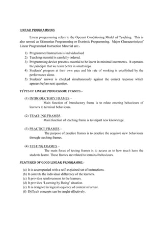 Programmed Instruction | PDF