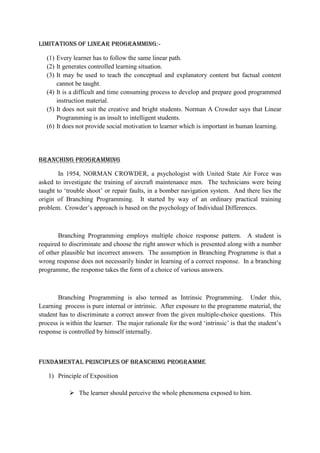 Programmed Instruction | PDF