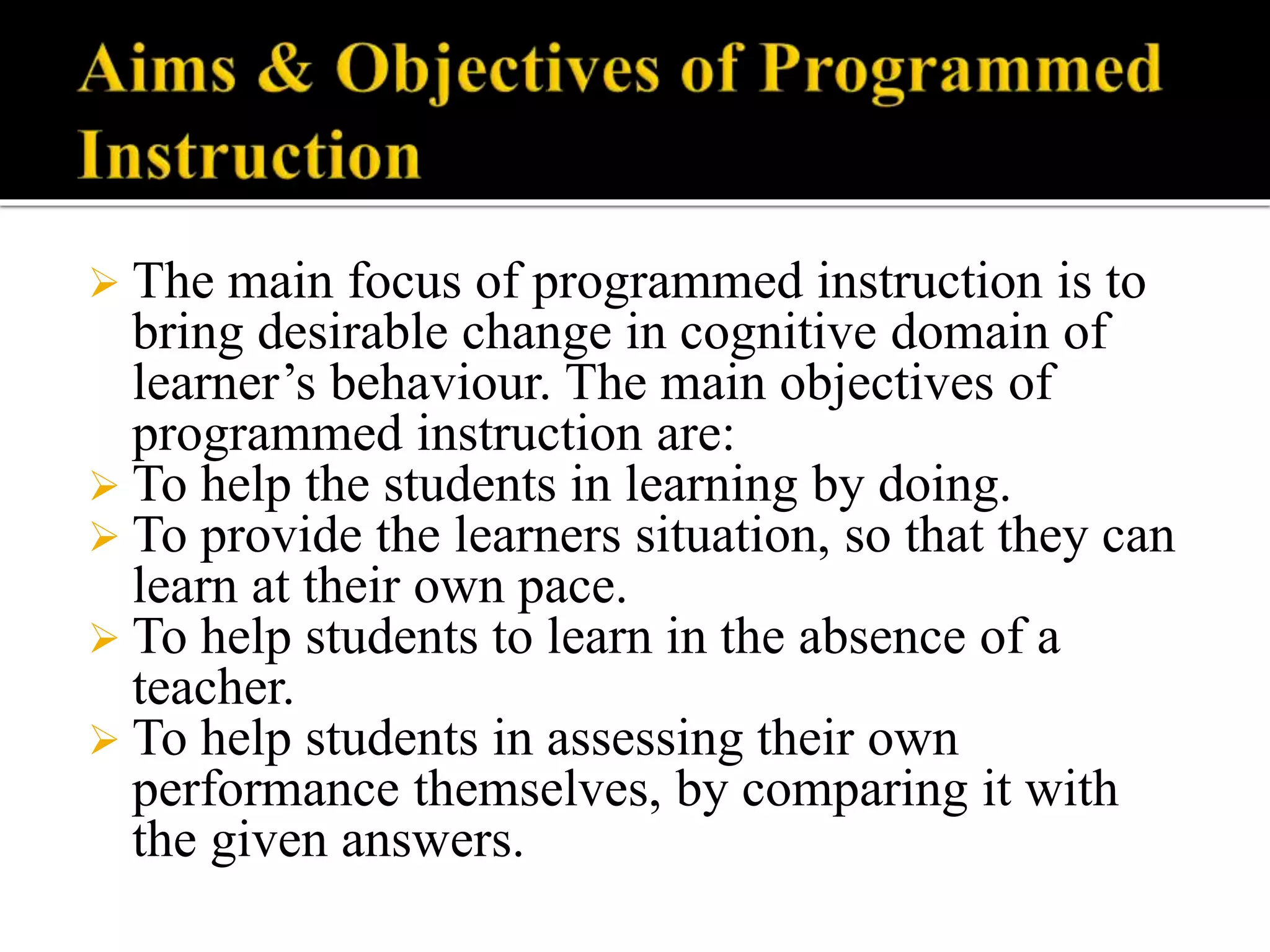 Programmed instruction | PPT