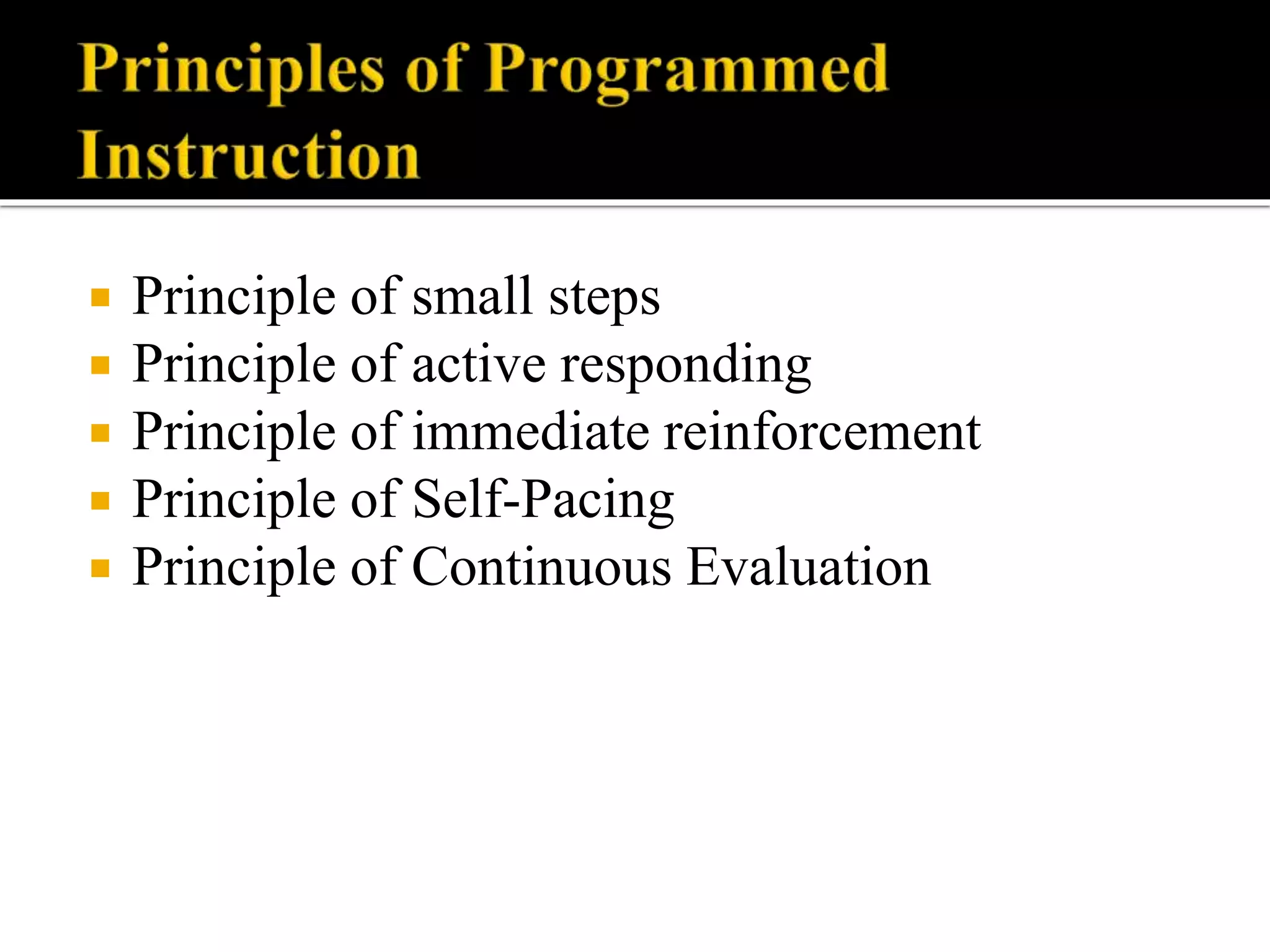 Programmed instruction | PPTX
