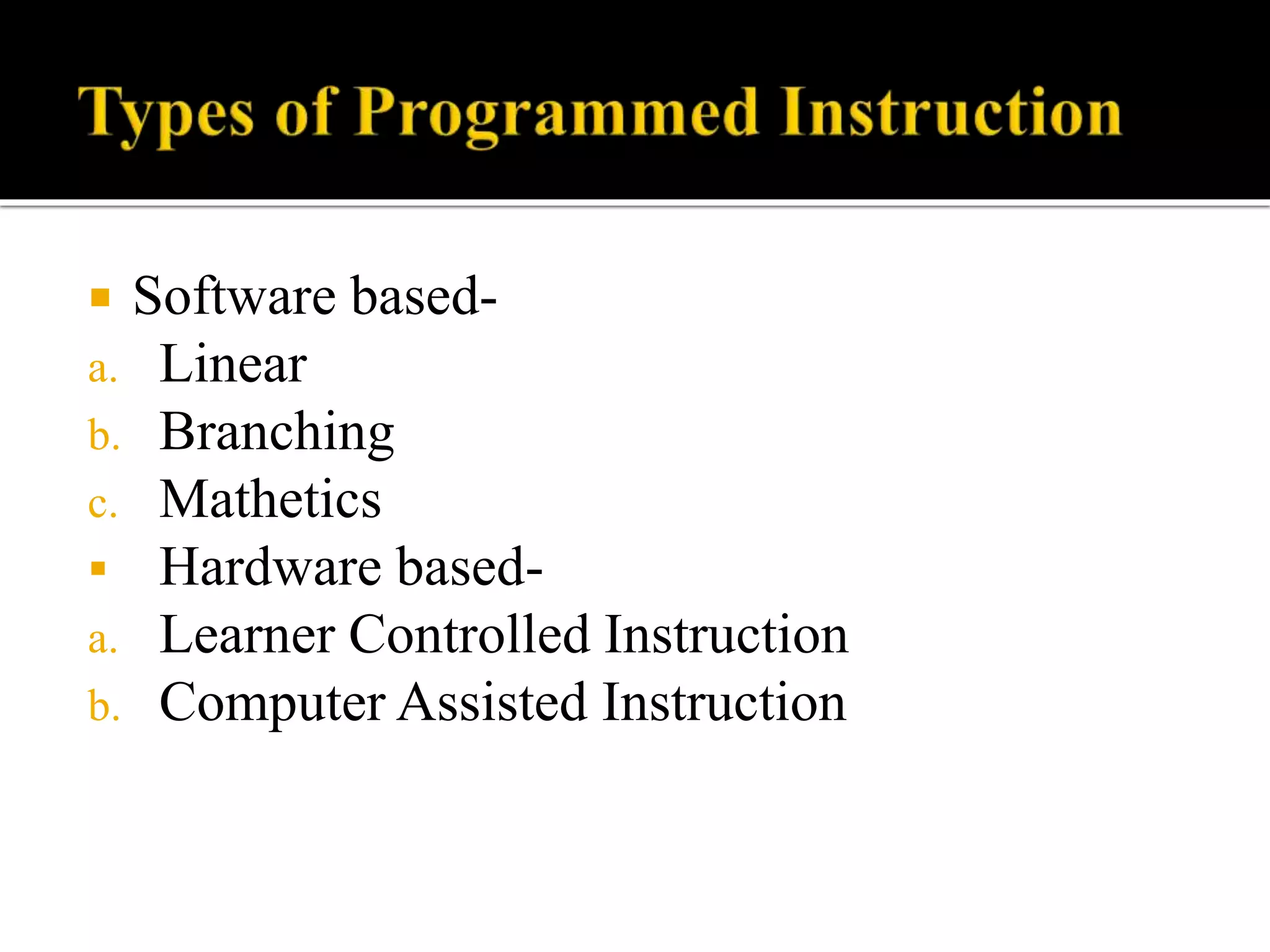 Programmed instruction | PPTX