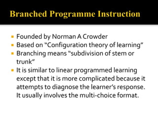 Programmed instruction | PPTX