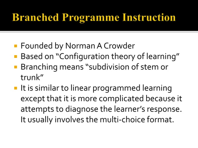 Programmed instruction | PPTX
