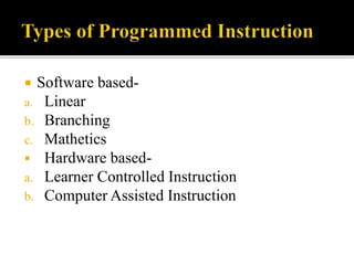 Programmed instruction | PPTX