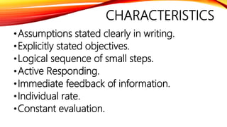 Programmed instruction | PPT