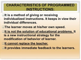 Programmed instruction | PPTX