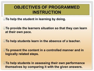 Programmed instruction | PPTX