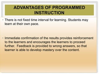 Programmed instruction | PPTX