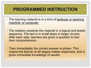 Programmed instruction | PPTX