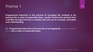 Programmed Instruction Dr. Umashree D K | PDF