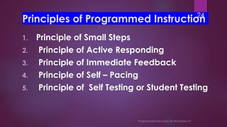 Programmed Instruction Dr. Umashree D K | PDF