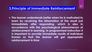 Programmed Instruction Dr. Umashree D K | PDF