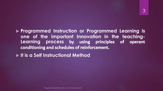 Programmed Instruction Dr. Umashree D K | PDF