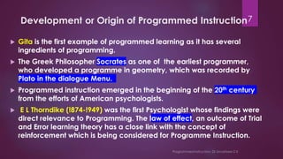 Programmed Instruction Dr. Umashree D K | PDF