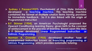 Programmed Instruction Dr. Umashree D K | PDF